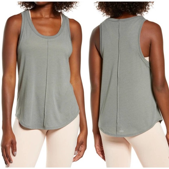 ALO Yoga | Tops | Alo New Moon Flowy Limestone Tank Top | Poshmark